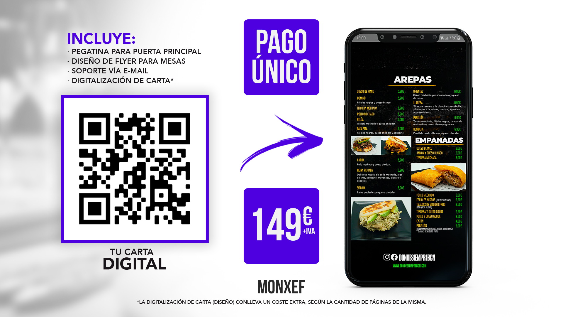 Carta Digital QR - Software para hostelería